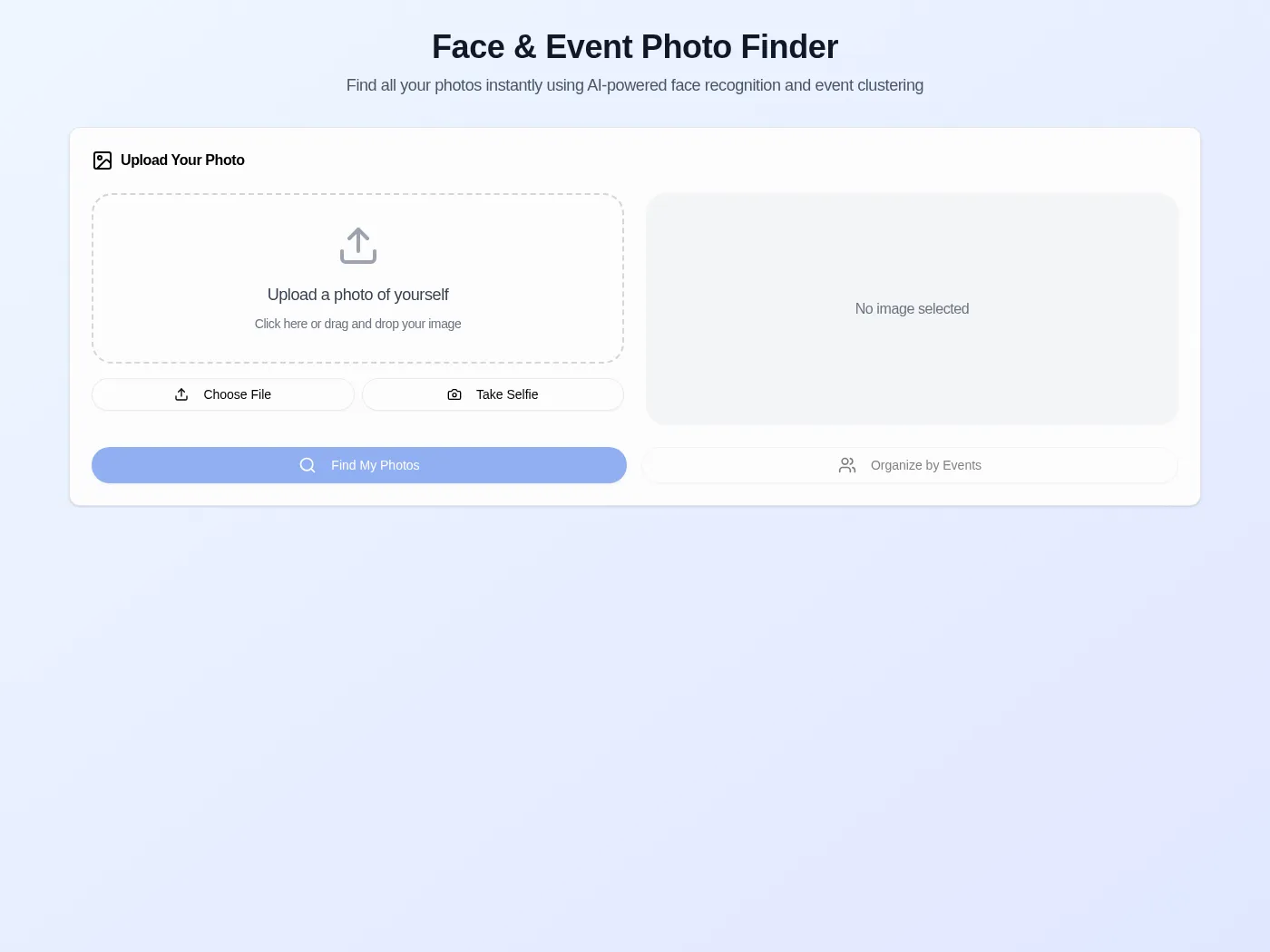 Face & Event-Based Photo Finder and Organizer