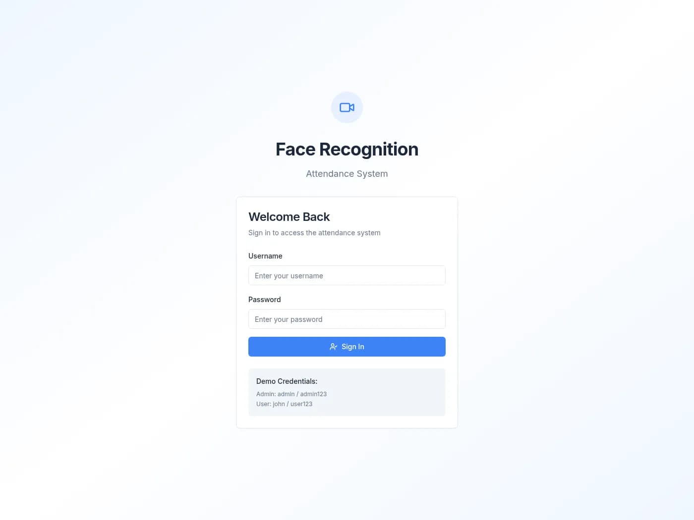 Face Recognition Attendance System Desktop App