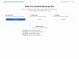 Facebook Messenger Bot Website Builder