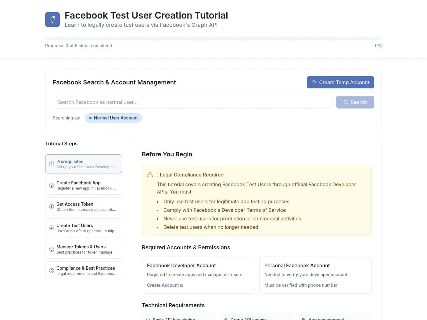 Facebook Test User Creation Step-by-Step Tutorial