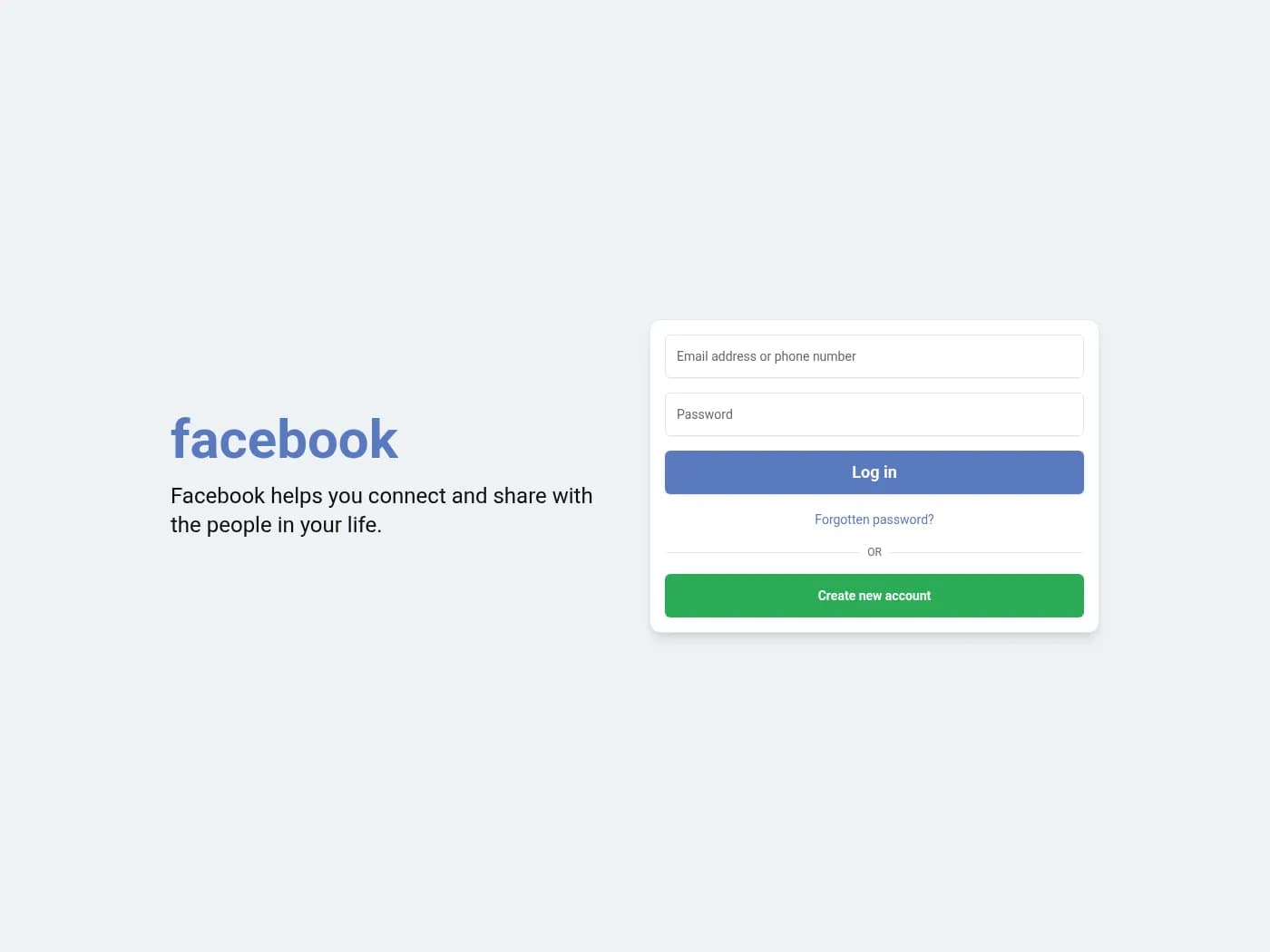 Facebook Web Clone
