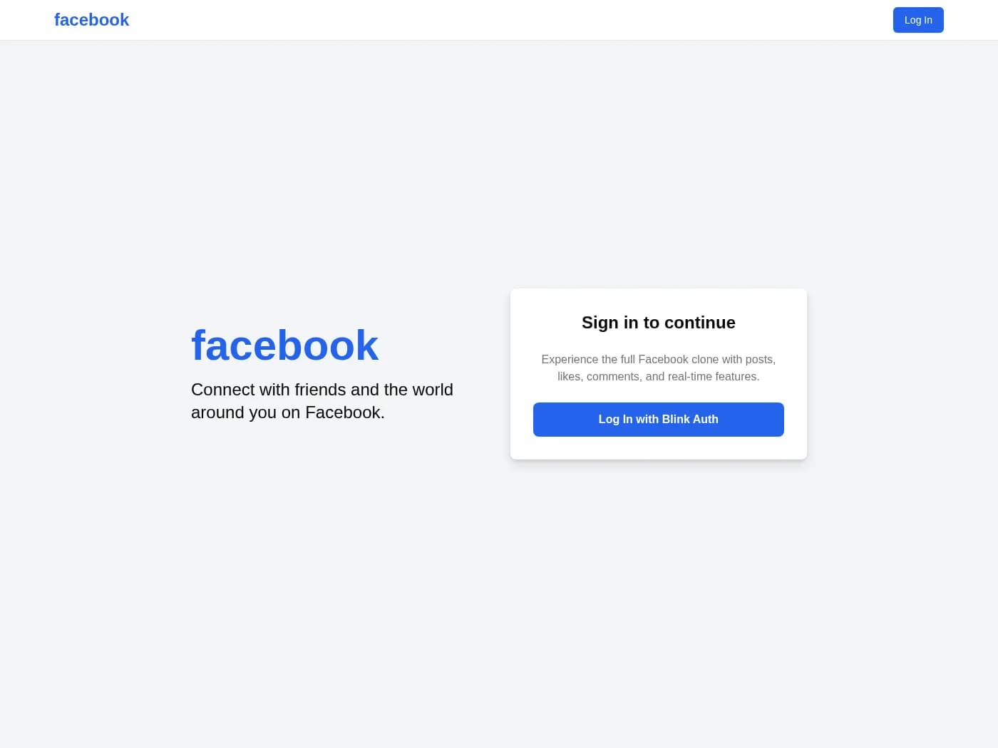 Facebook.com Web Clone