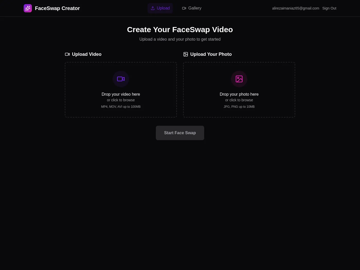 FaceSwap Video Creator