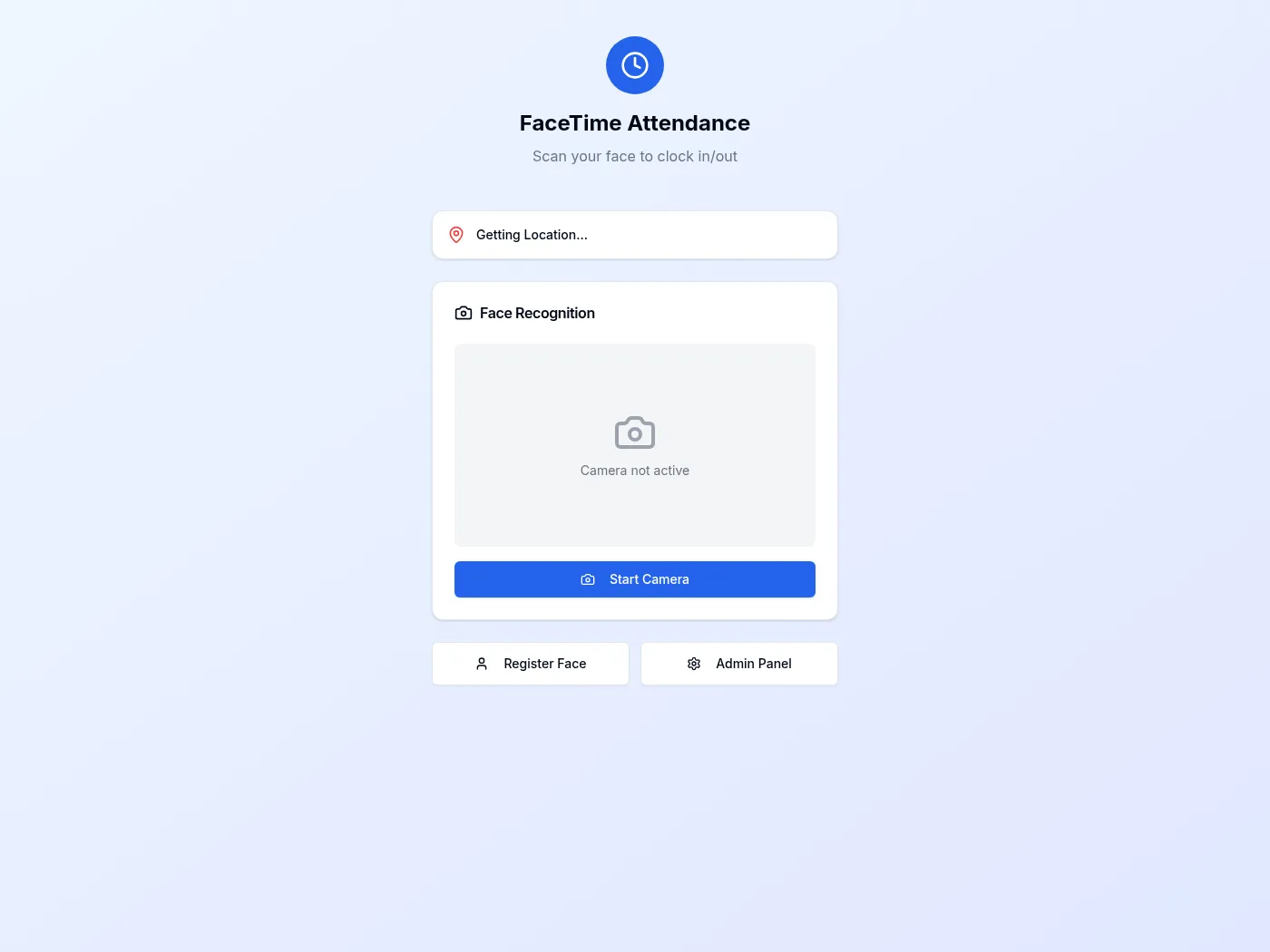 Facial Attendance & Location Check-In Web App