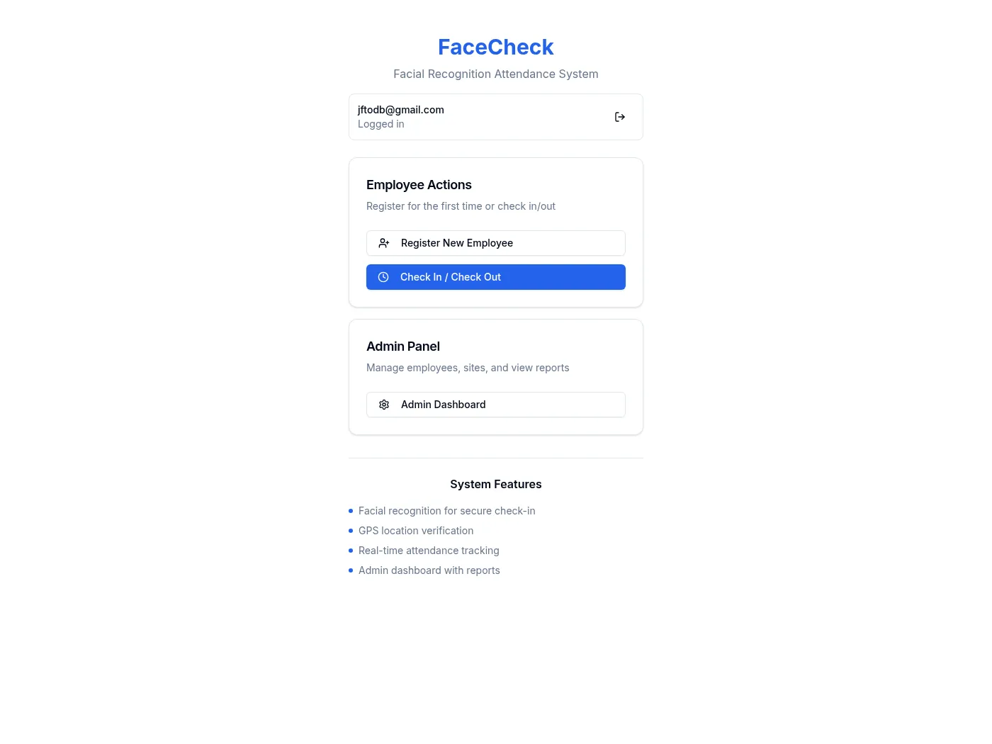 Facial Recognition Employee Attendance System