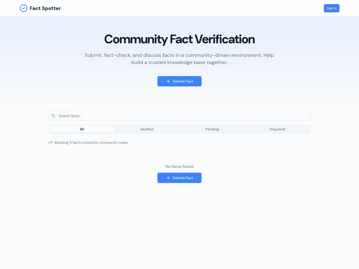Fact Spotter Clone