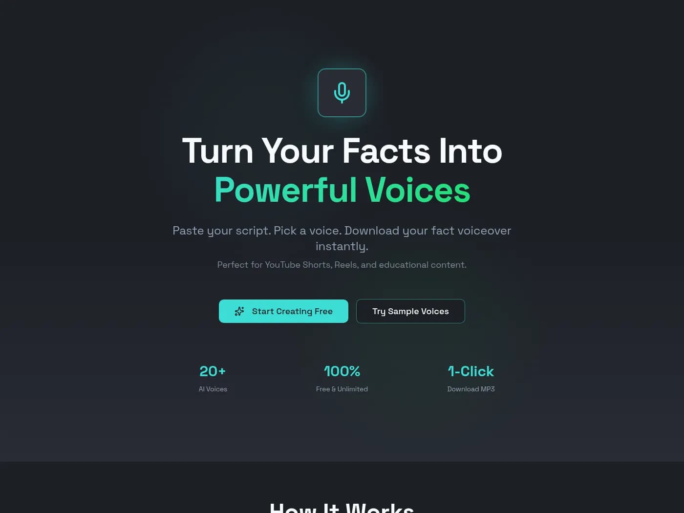 Fact Voiceover Generator for Educational Videos