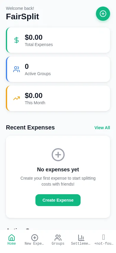 FairSplit: Group Expense Splitter Mobile App
