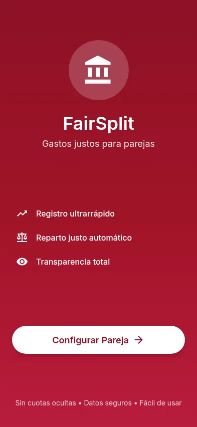FairSplit: Pareja App para Gastos Justos y Balance Mensual en React Native