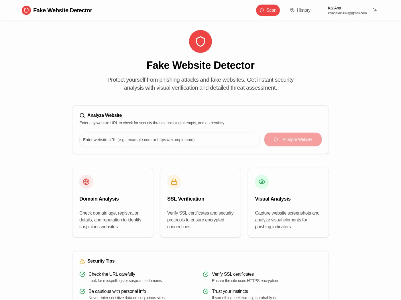 Fake Website Detector