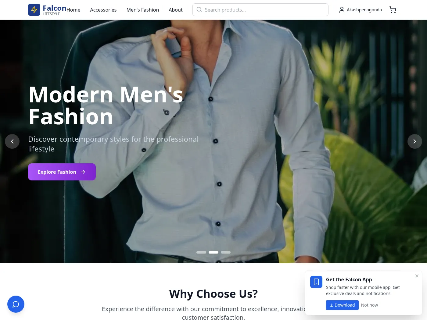 Falcon Lifestyle E-commerce Platform
