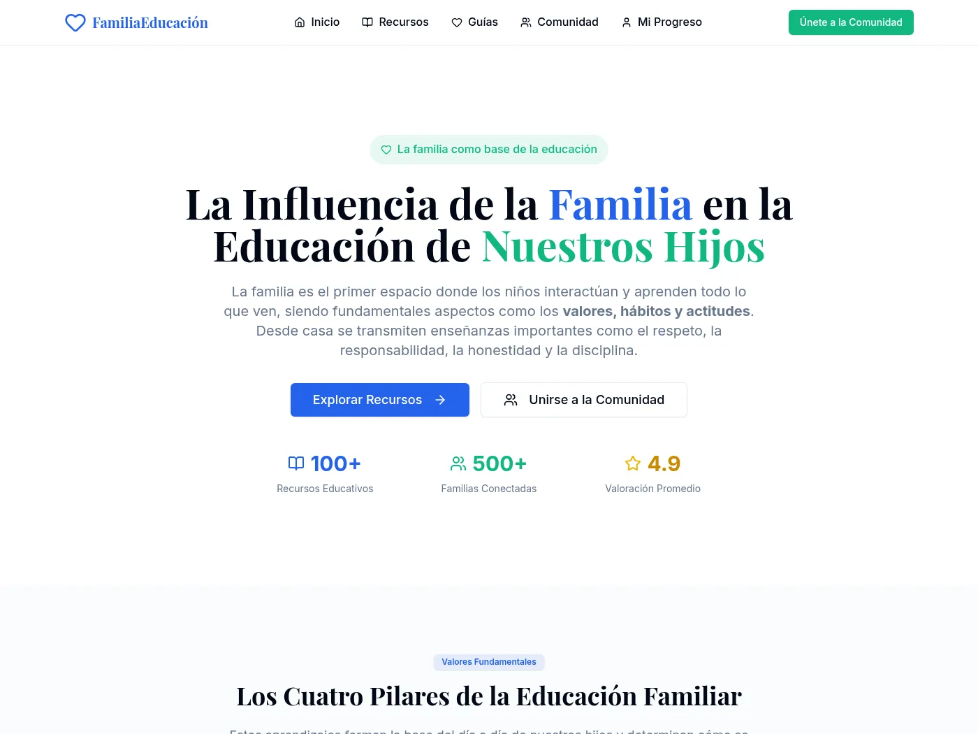 Familia y Educación: Plataforma de Apoyo para Padres