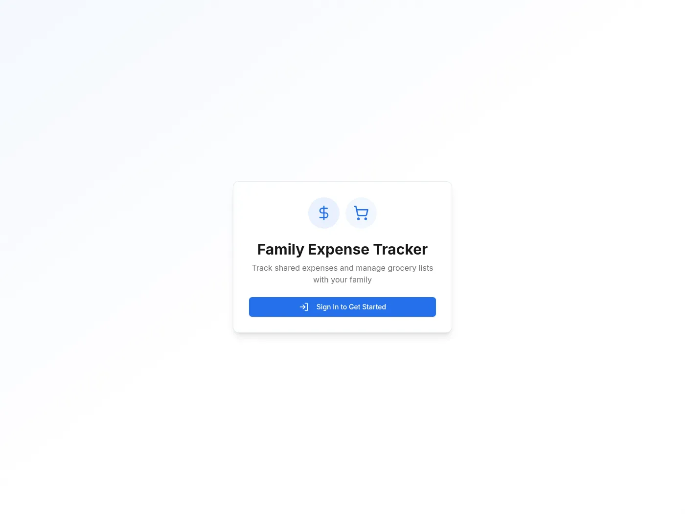 Family Expense & Grocery Sharing App