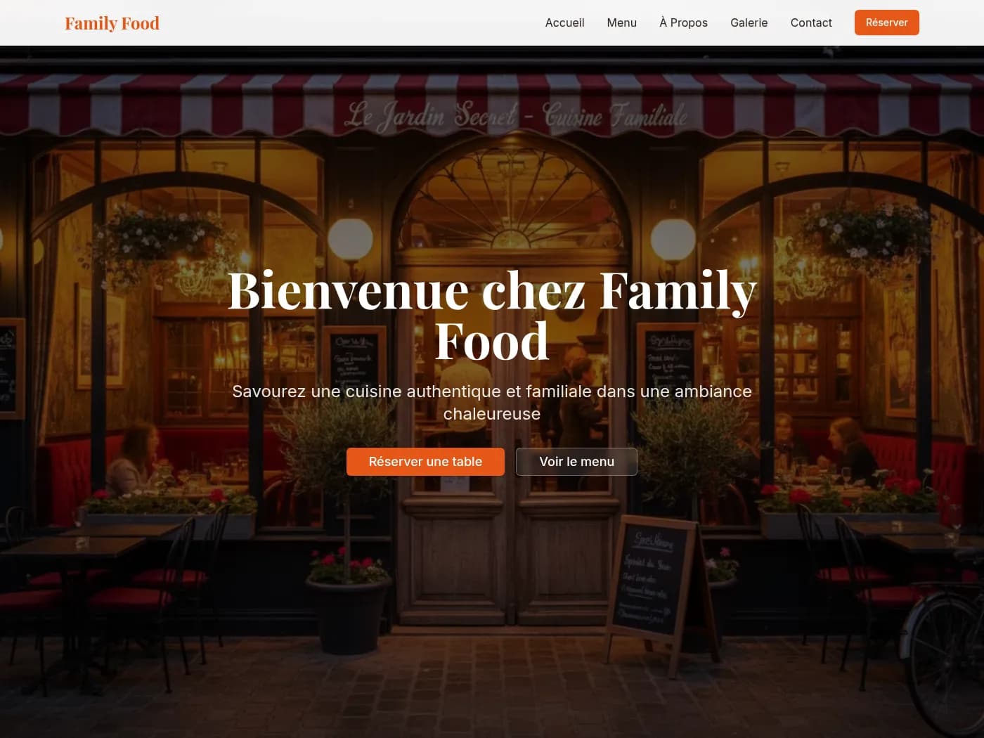 Family Food Restaurant Website