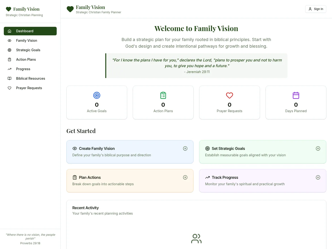 Family Vision: A Strategic Christian Family Planner