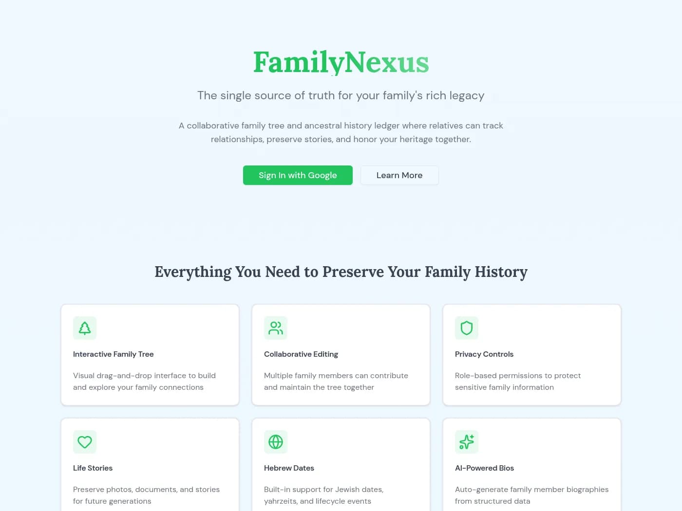 FamilyNexus: Collaborative Family Tree & History Ledger