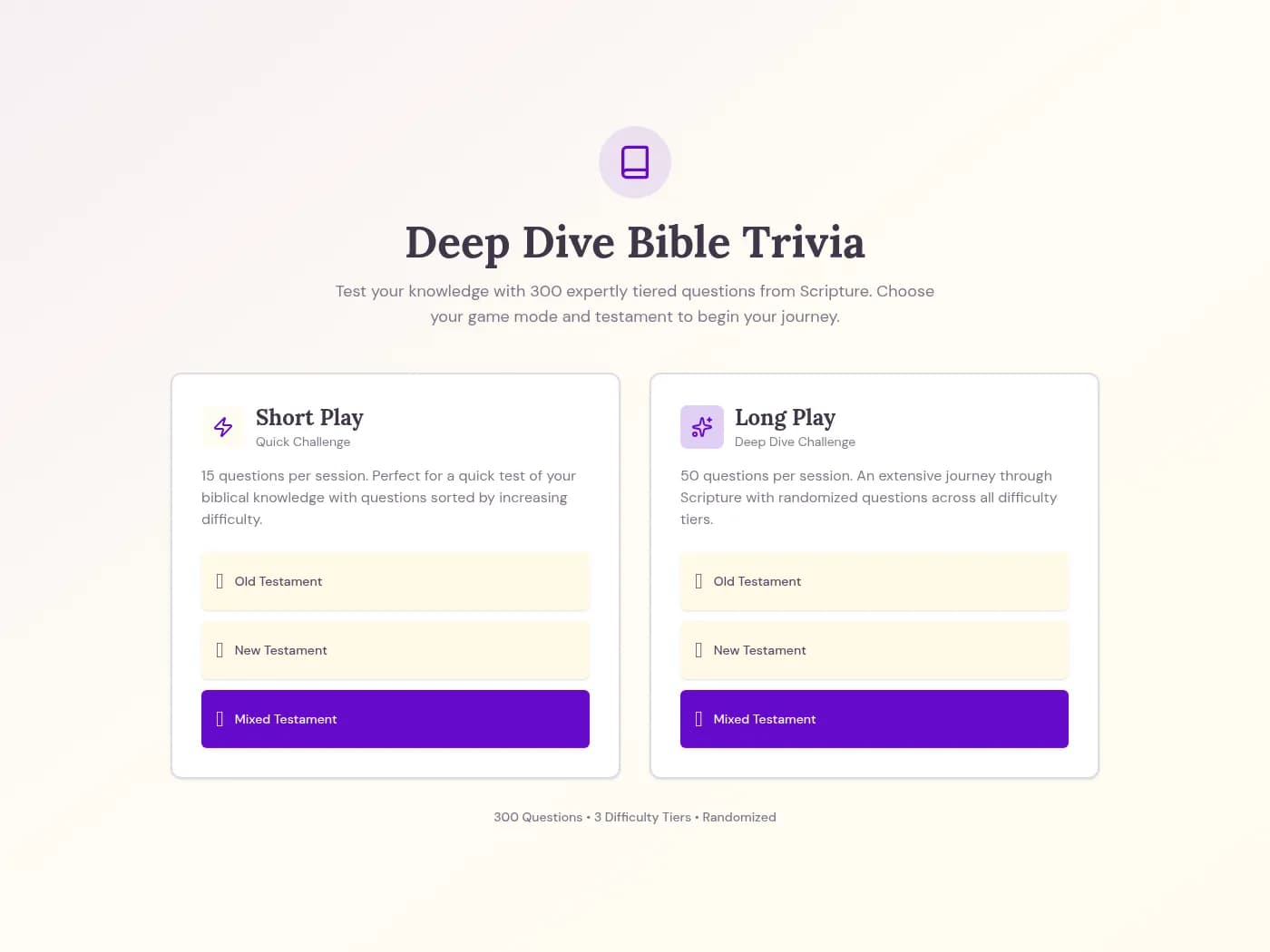 Fancy Deep Dive Bible Game