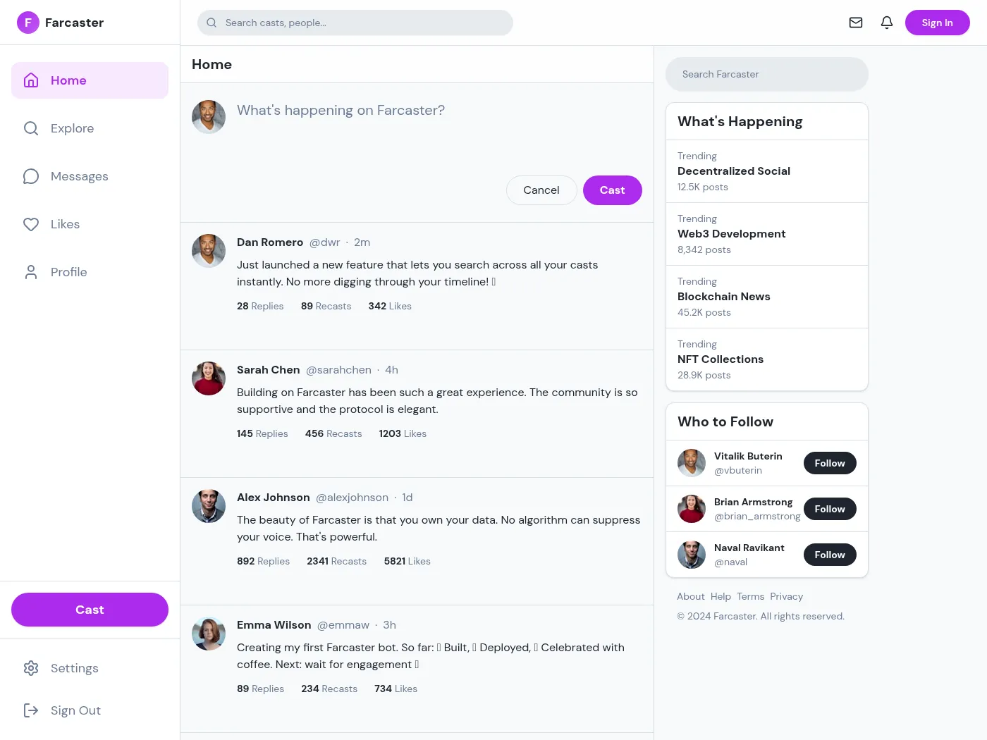 Farcaster Social Client