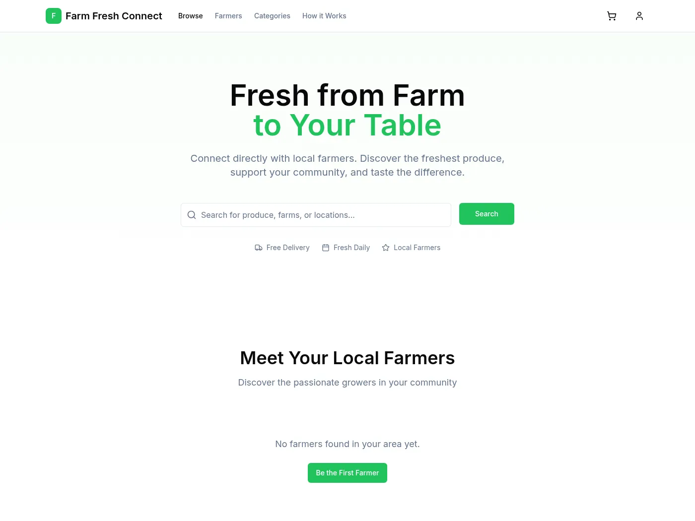 Farm-to-Customer Connection Platform