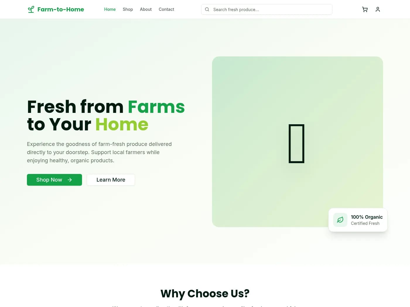 Farm-to-Home: Farmer Direct E-Commerce Platform