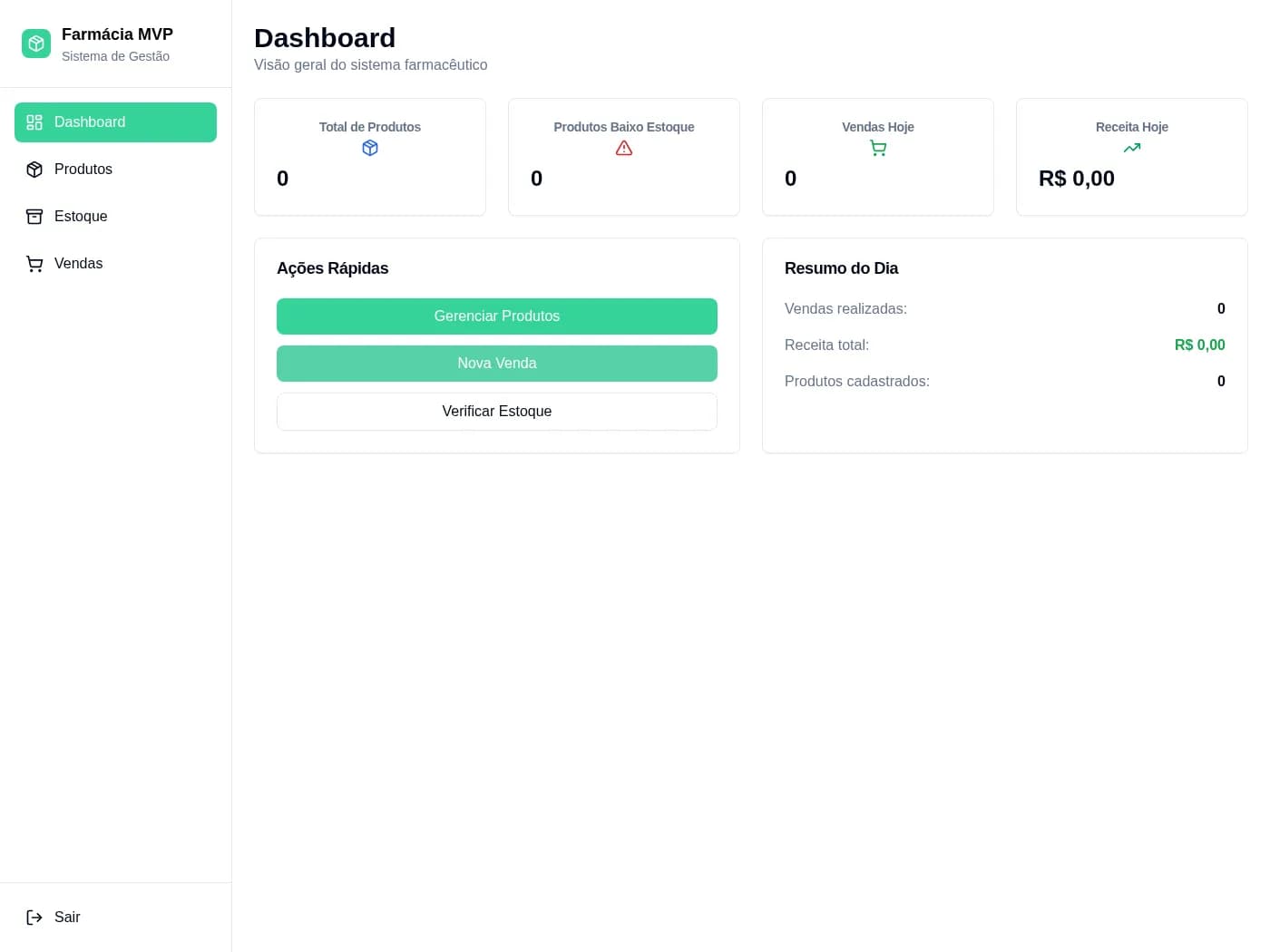 Farmácia MVP - Inventory and Sales Management System