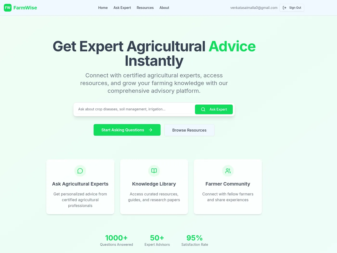 Farmer Query Support & Advisory Website