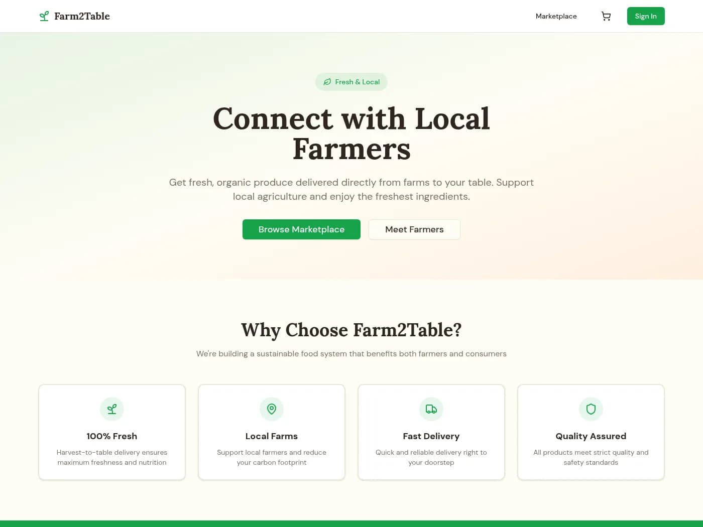 Farm2Table Connect