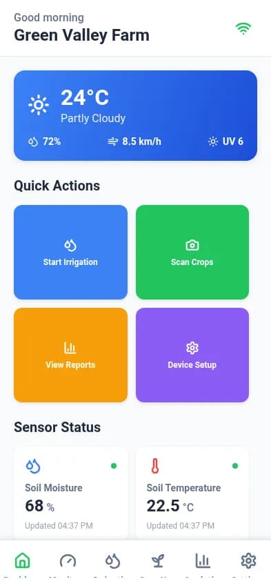 FarmFlow: Smart Farming IoT & AI Mobile App