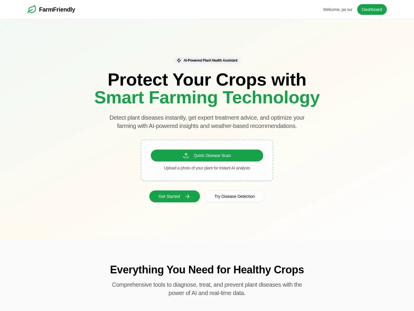 FarmFriendly: Smart Farming Assistant for Disease Detection & Agro Support