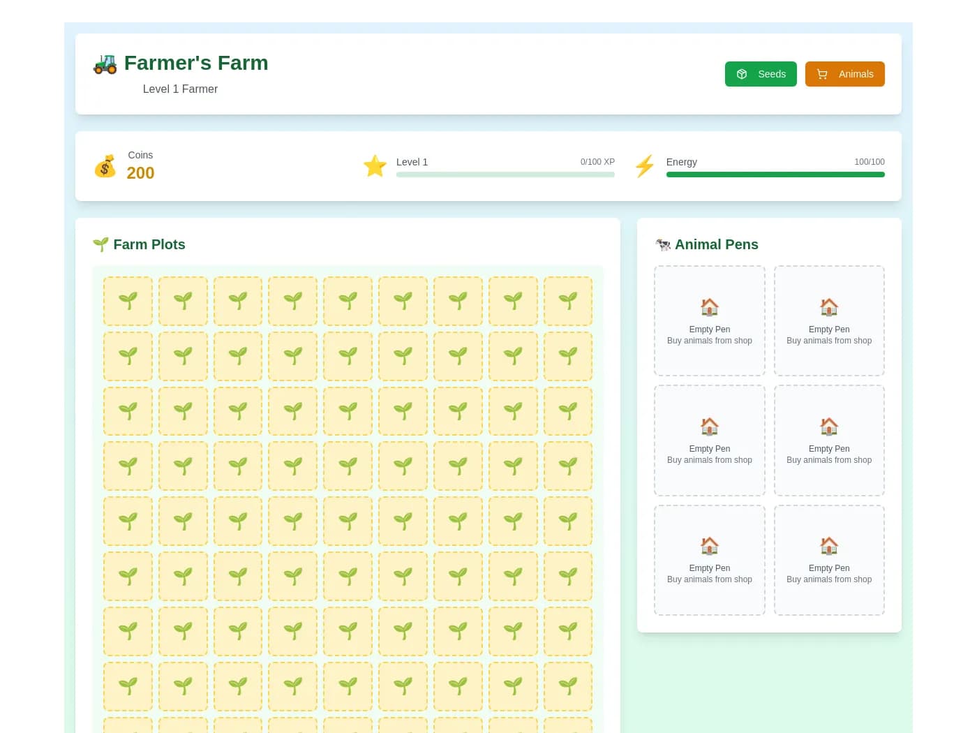 Farmville Clone Game