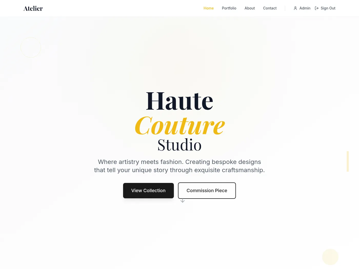 Fashion Designer Portfolio Platform