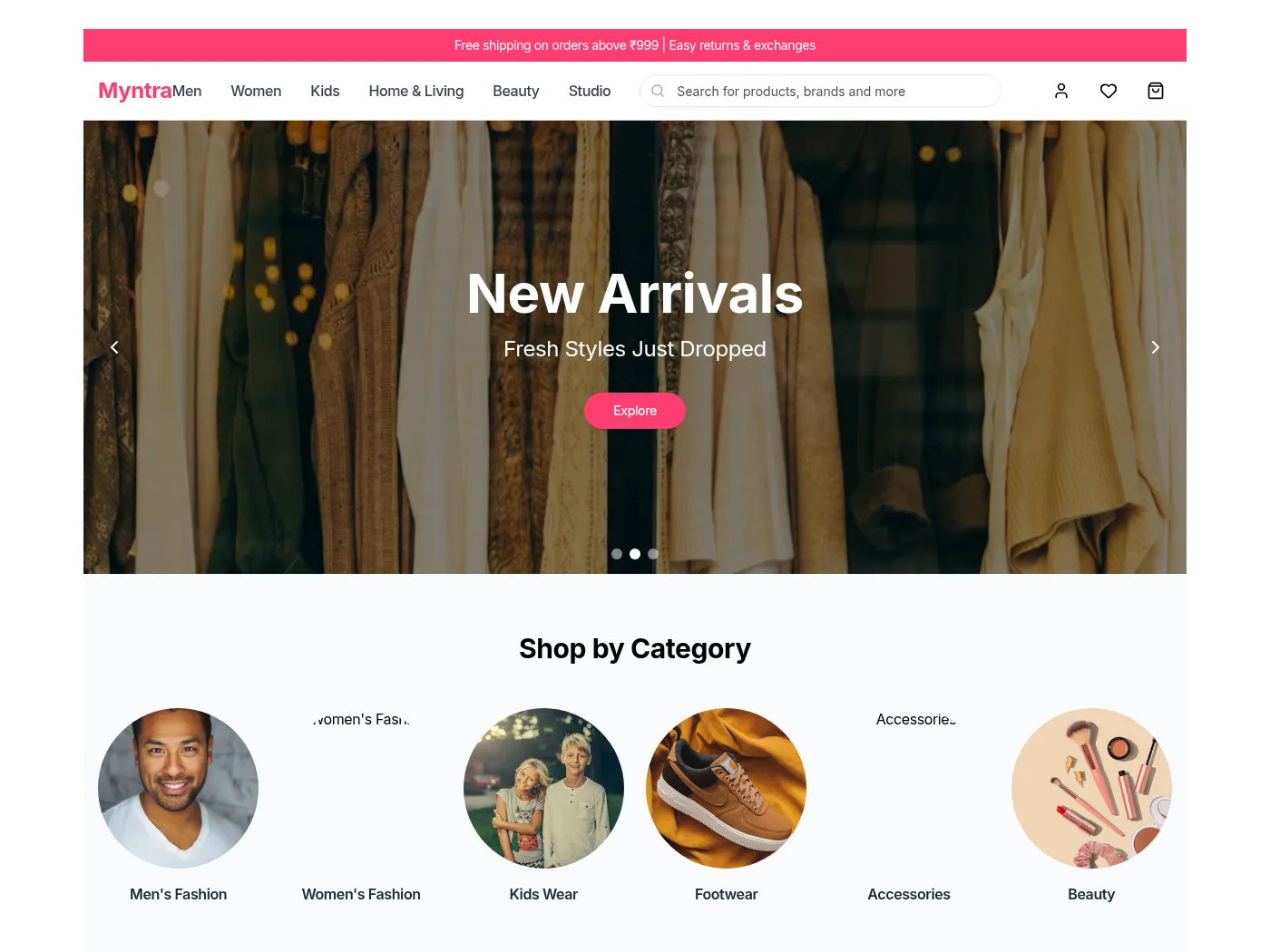 Myntra-Style Fashion E-Commerce Platform
