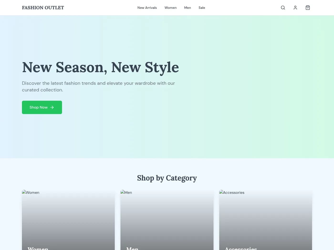 Fashion Outlet Ecommerce Web App