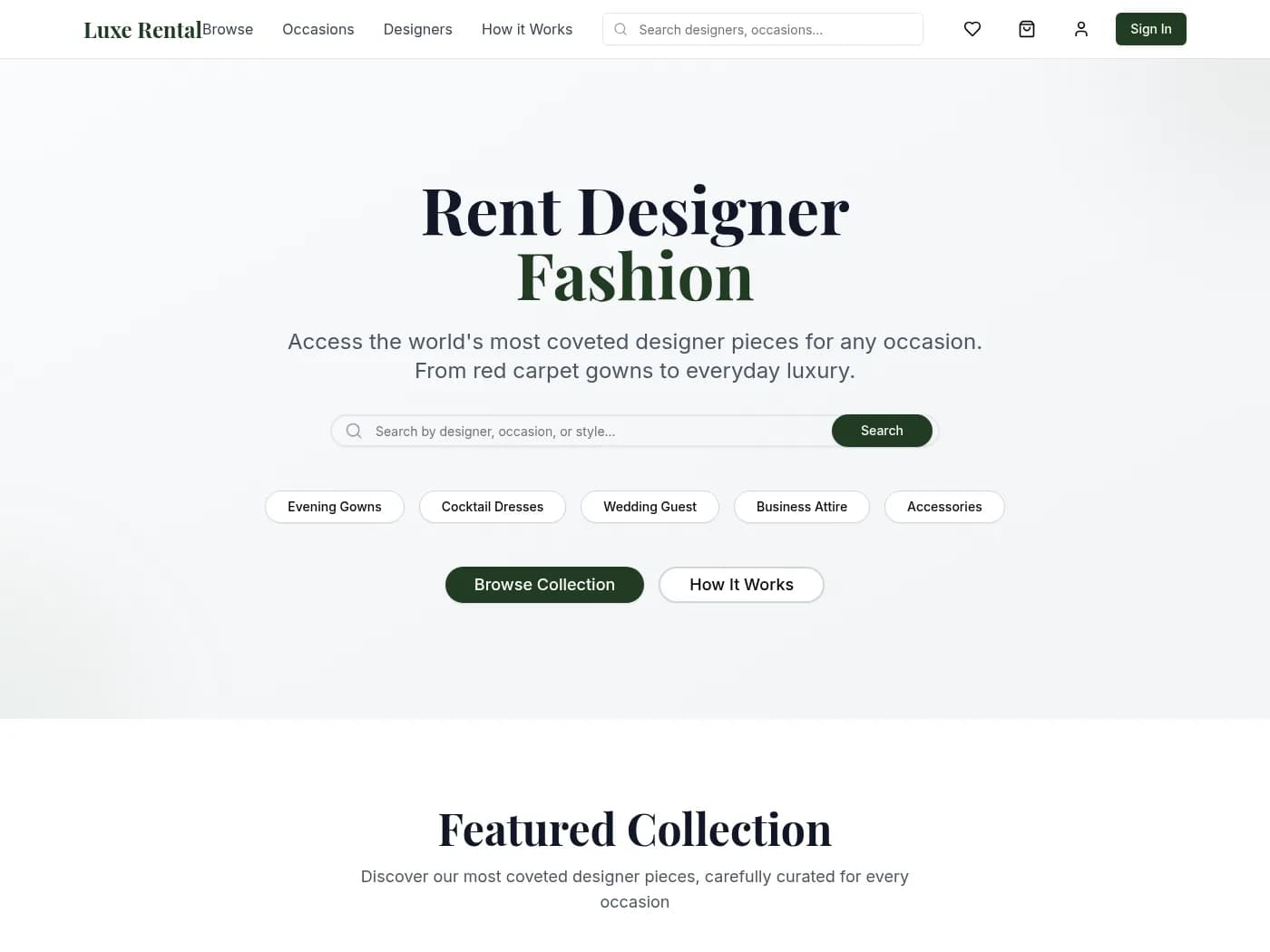 Fashion Rental Platform