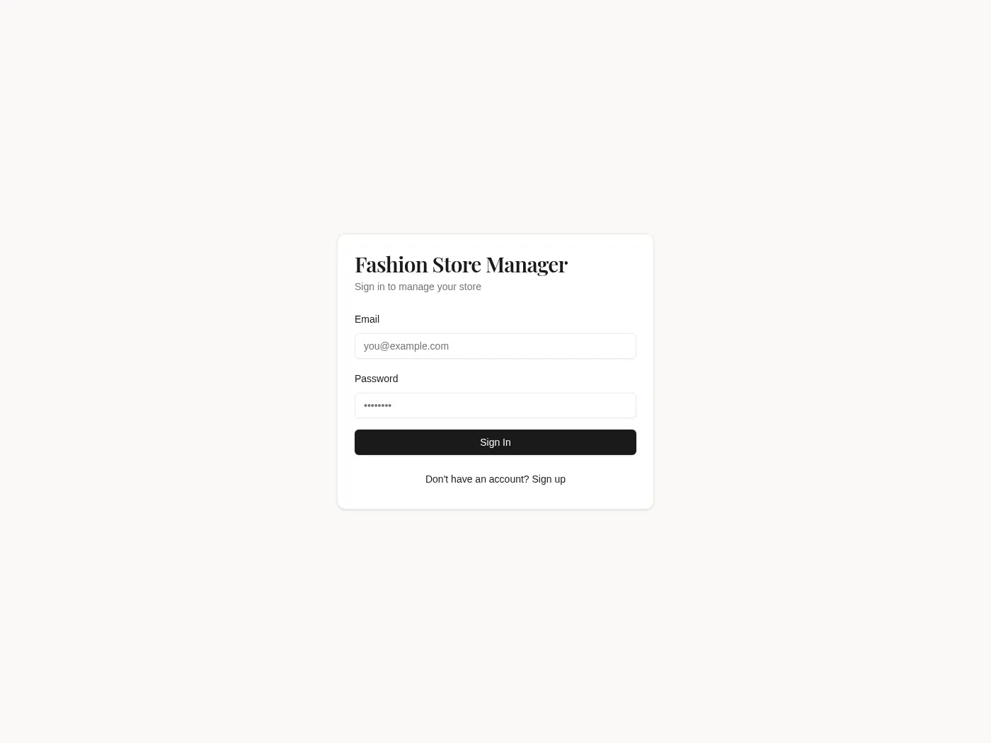 Fashion Store Online Manager