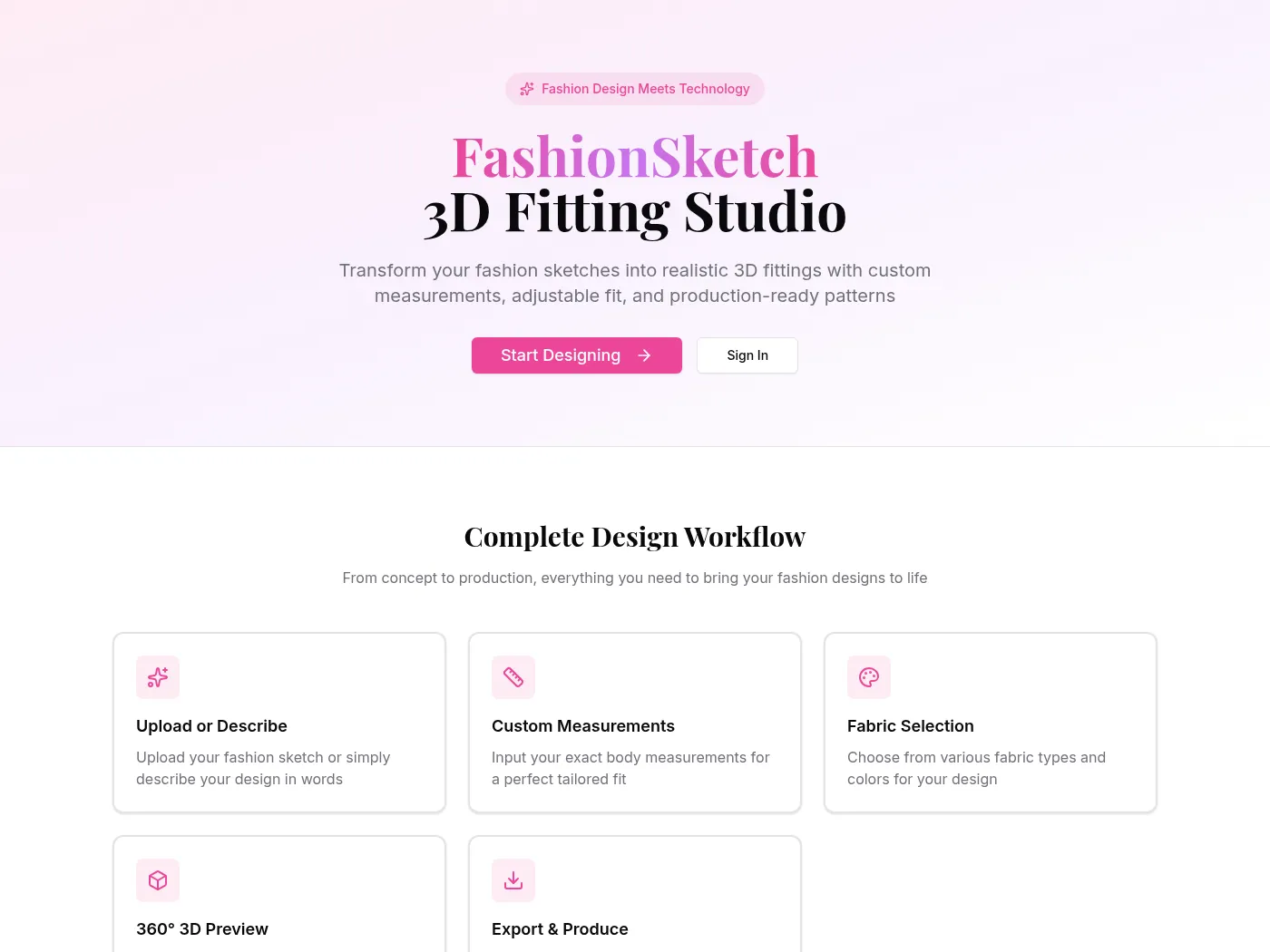 FashionSketch 3D Fitting Studio