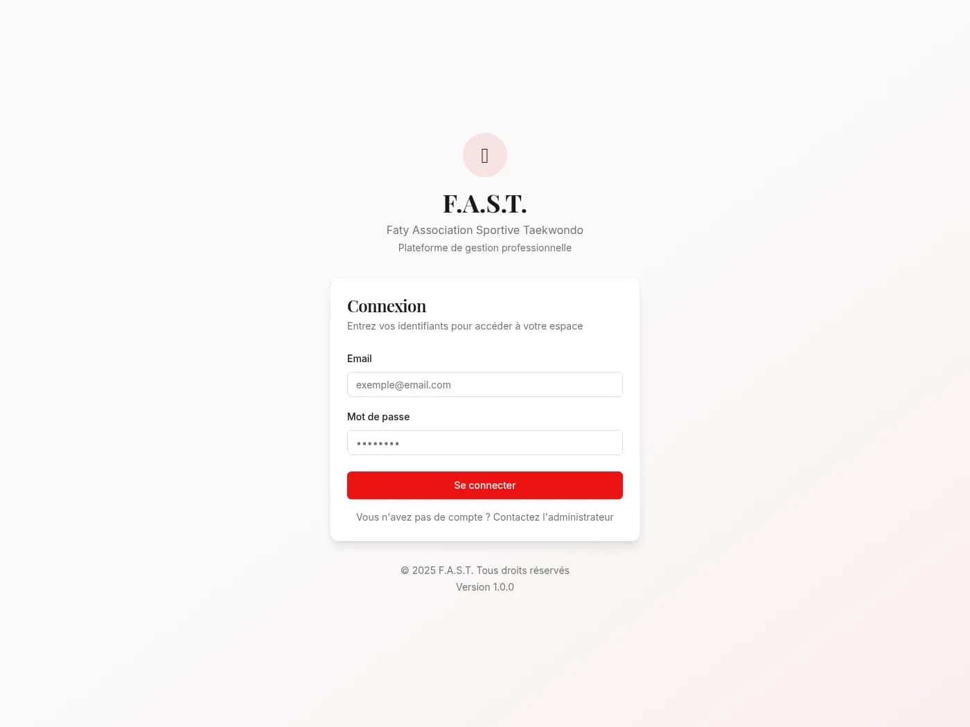F.A.S.T. - Plateforme tout-en-un de gestion professionnelle pour clubs de taekwondo multi-dojang