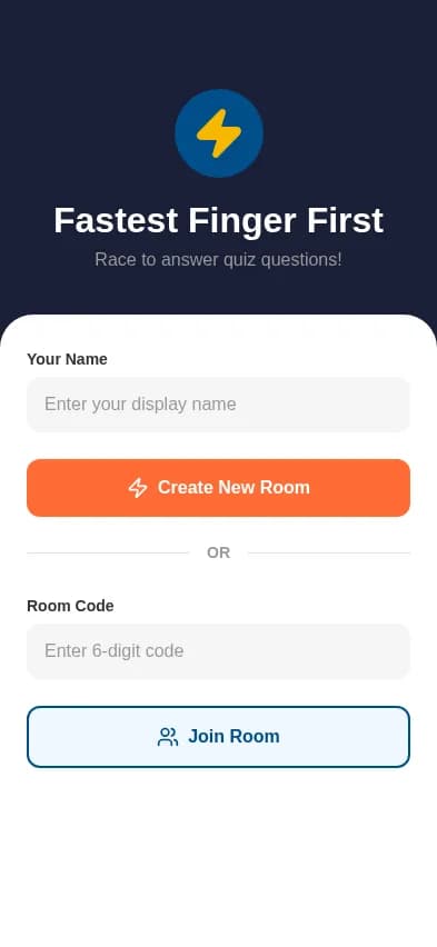 Fastest Finger First: Real-Time Mobile Quiz Competition App