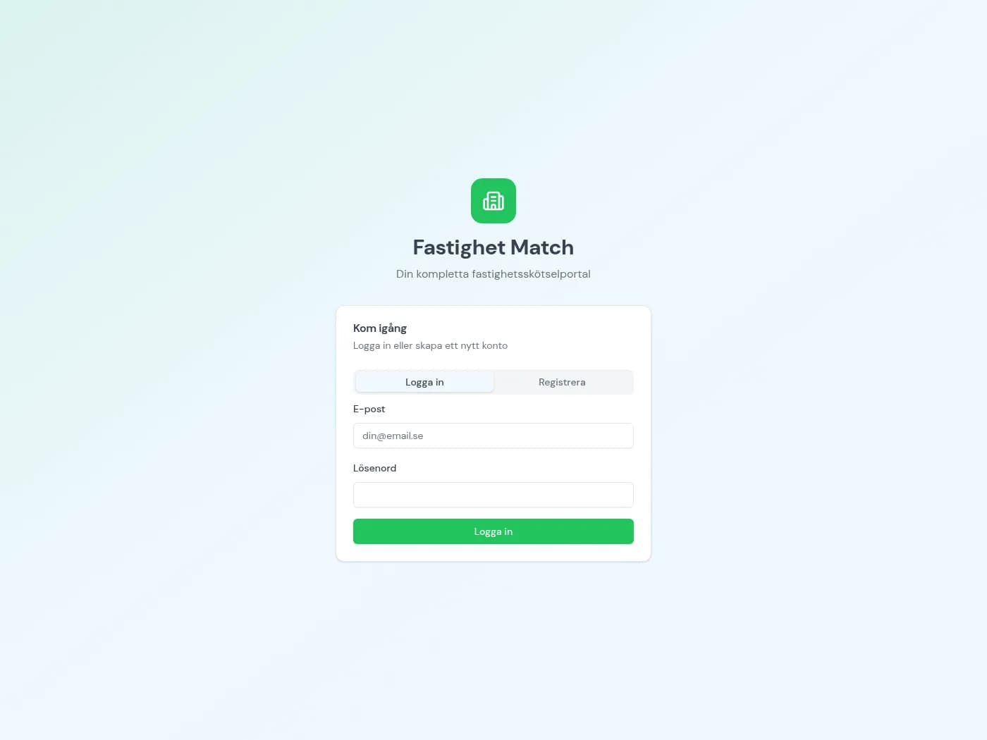 Fastighet Match & Service Portal