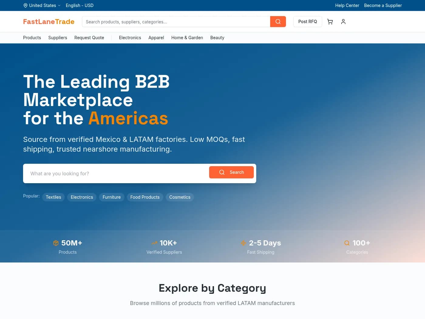 FastLane Trade: Alibaba for the Americas B2B & B2C Marketplace