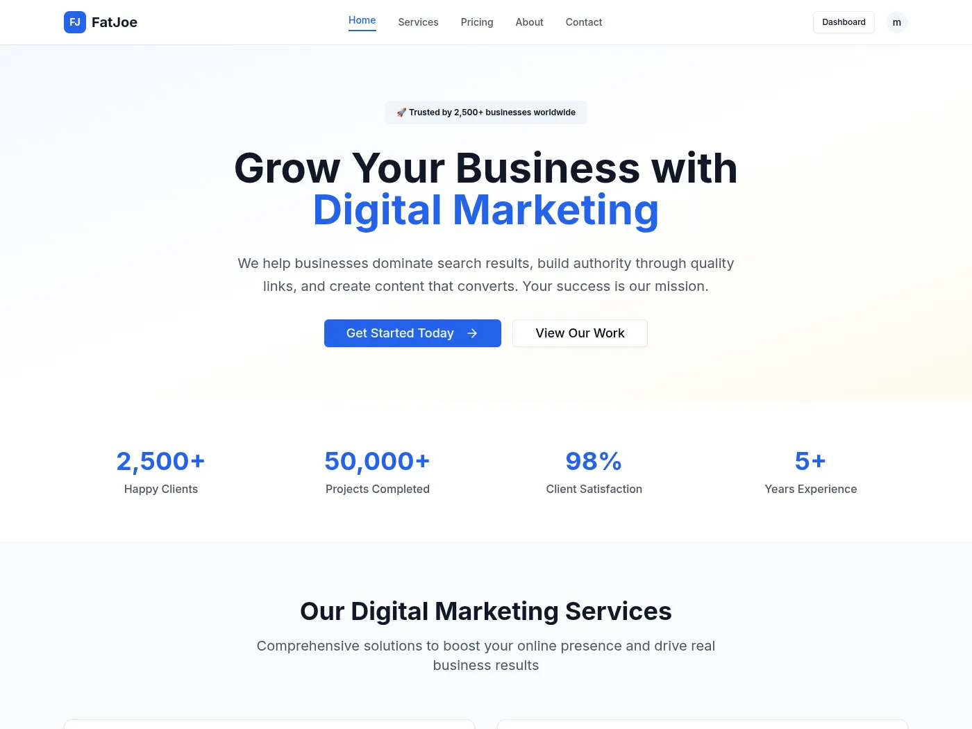 FatJoe.com Clone with Integrated CRM and CMS