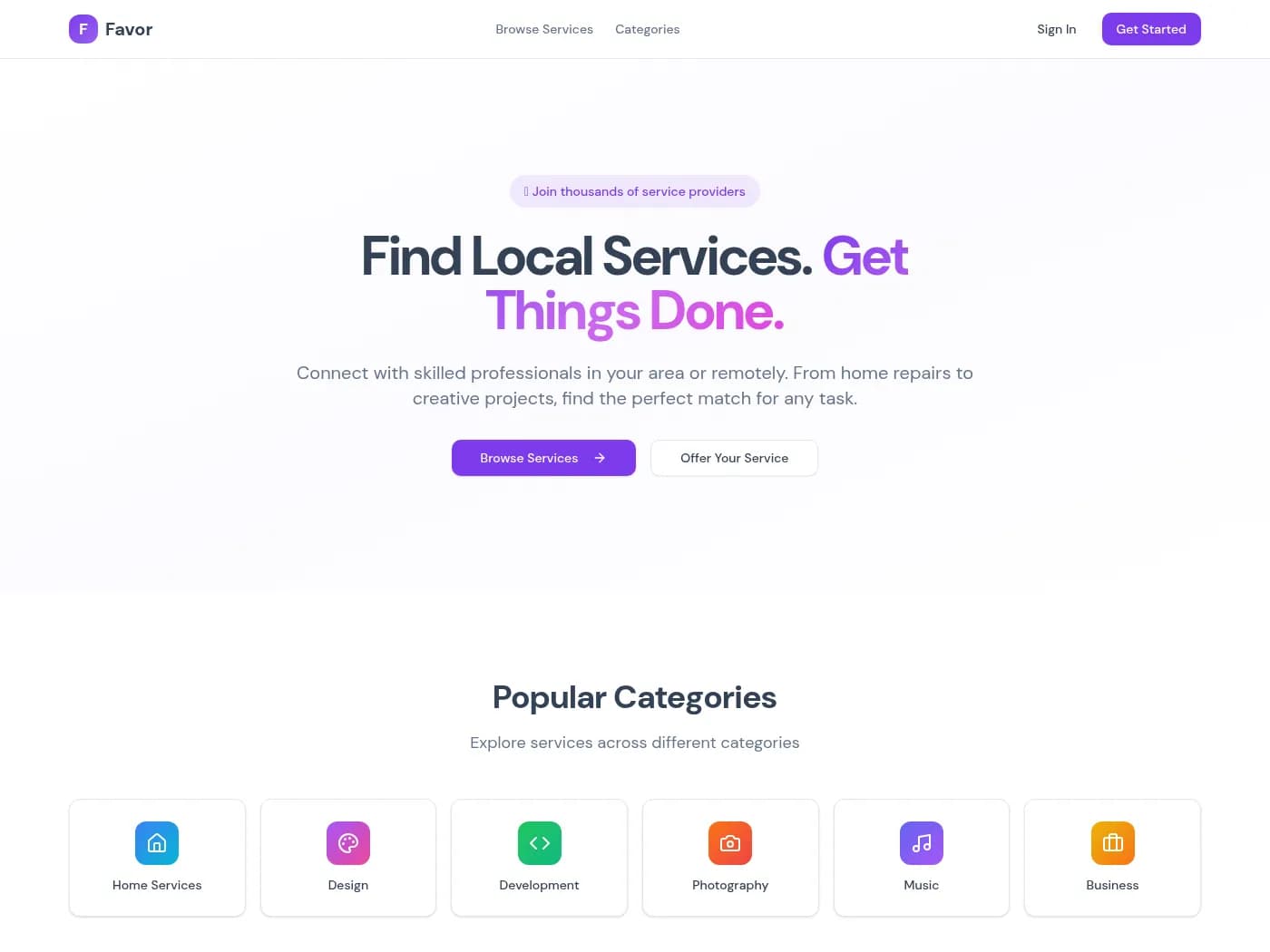 Favor: Peer-to-Peer Service Marketplace