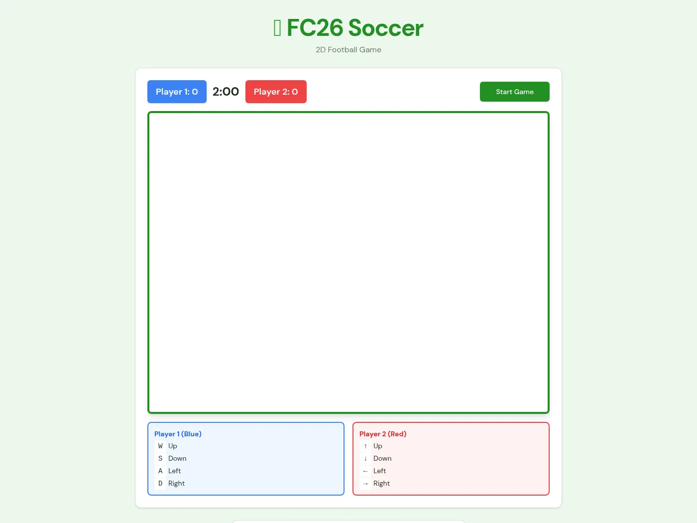 FC26 2D Game Clone