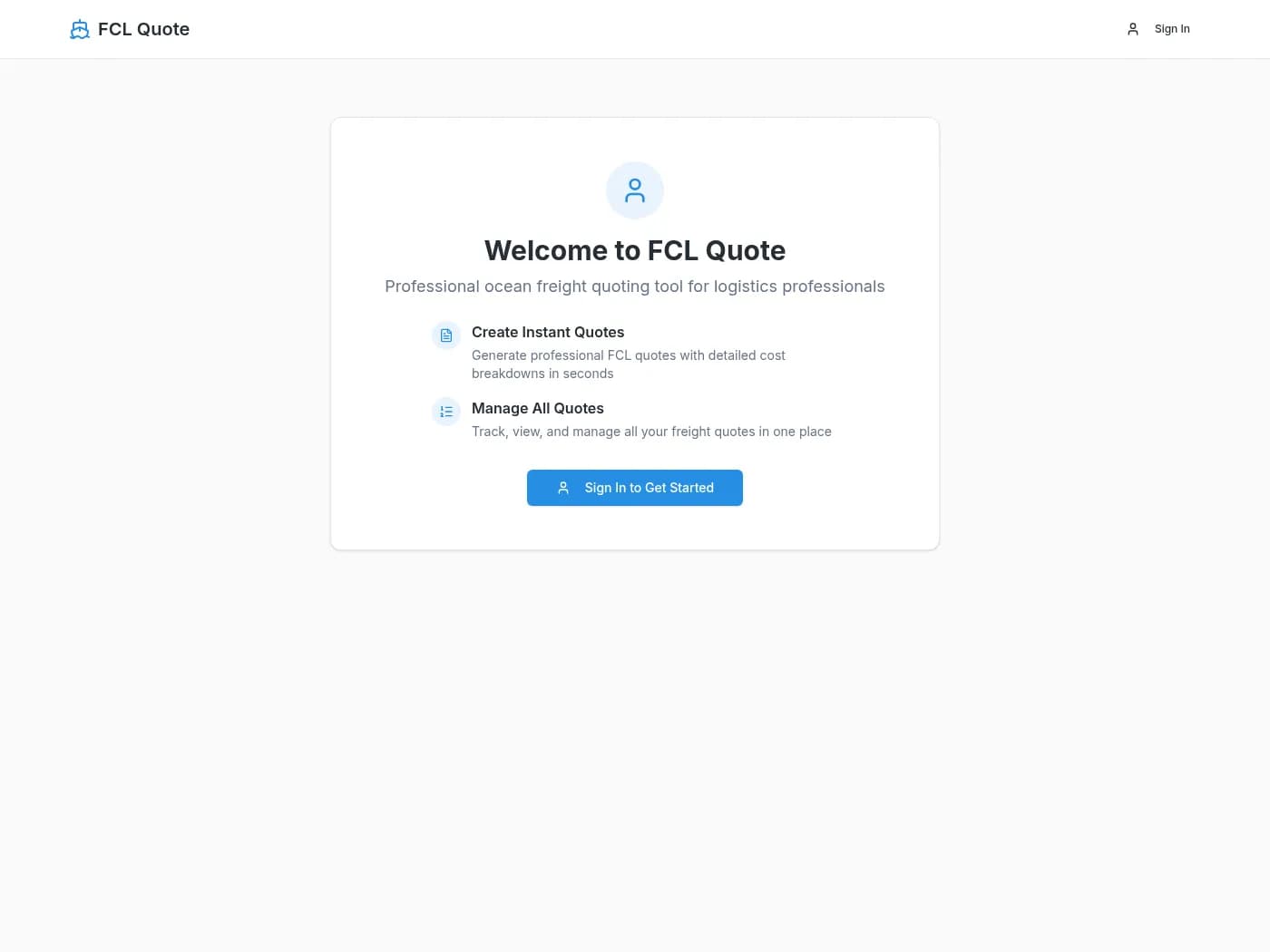 FCL Quoting Tool