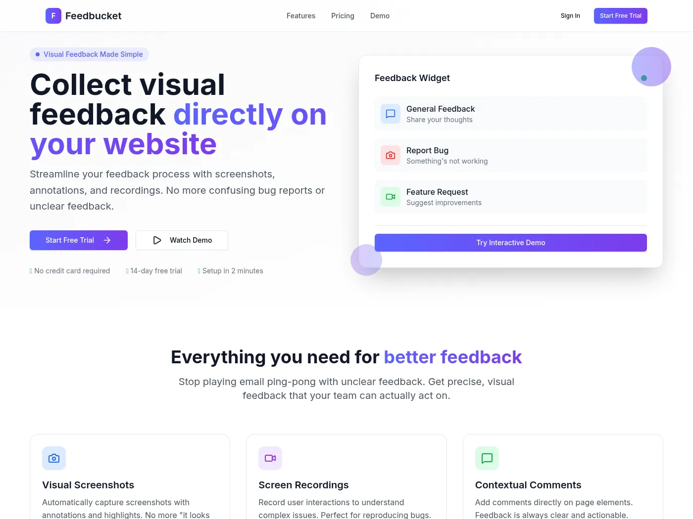 Feedbucket Clone - Visual Feedback Tool for Websites