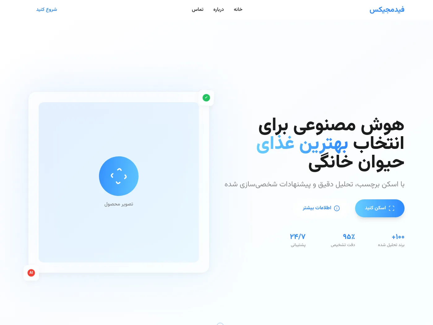FeedMagix AI Persian Pet Food Landing Page