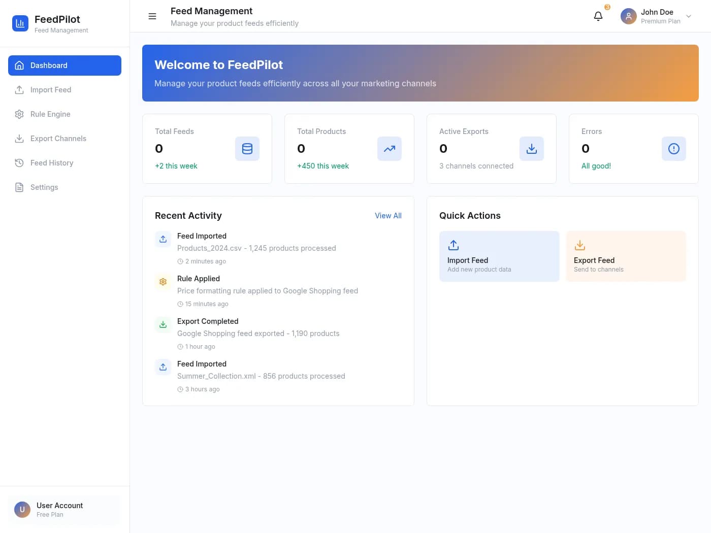 FeedPilot: Modern SaaS Data Feed Management Platform
