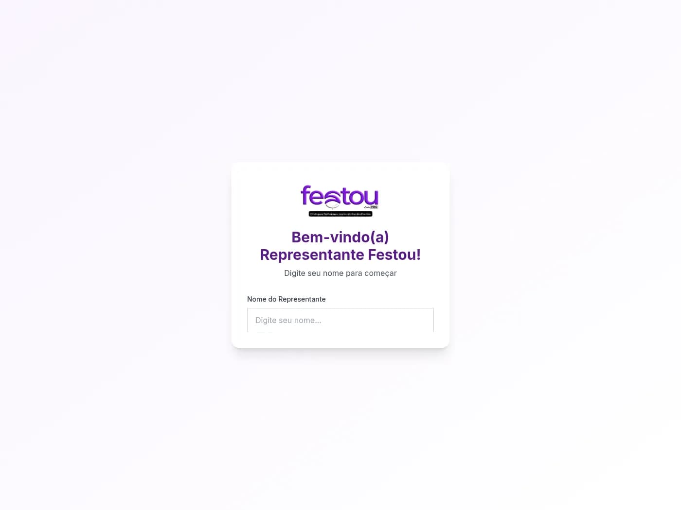 Festou Representante - Plataforma de Pedidos e Orçamentos Ágil