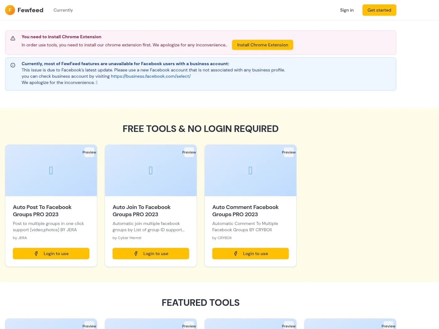 Fewfeed v2 Web App Clone