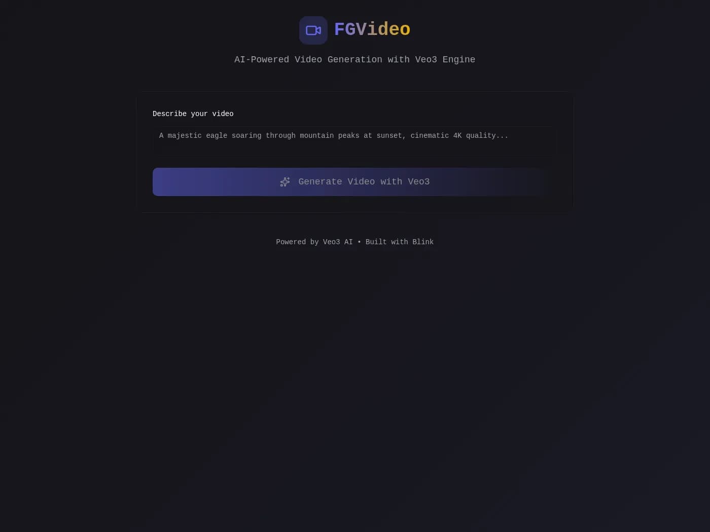 FGVideo: AI-Powered Video Generation App